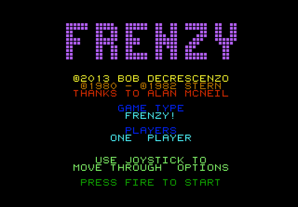 Frenzy - Atari 7800 – AtariAge Store